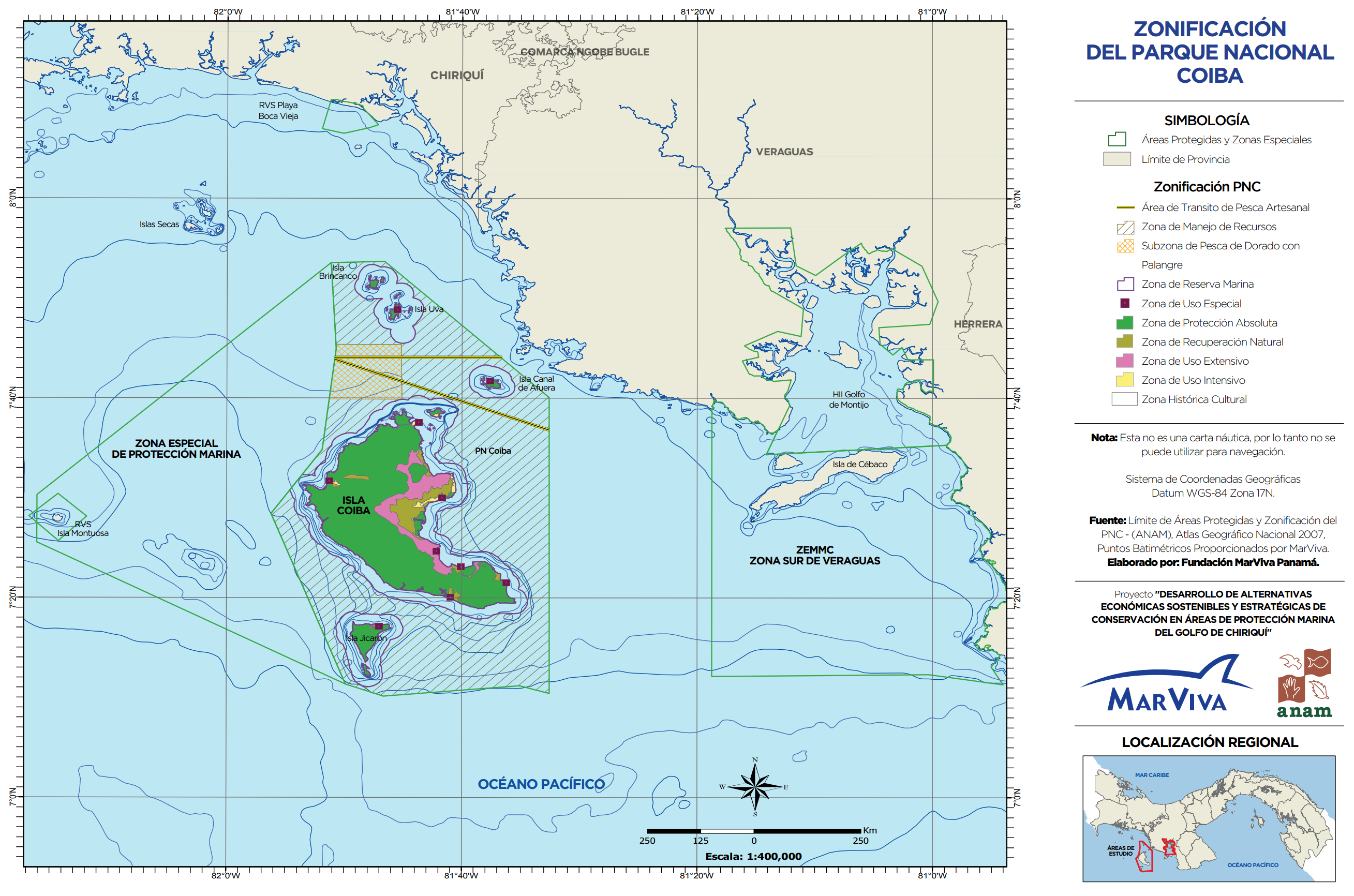 Mapas del Parque Nacional Coiba